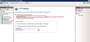 How to Enable HTTP redirection in IIS Servers